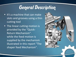 Theory of machines: Shaper Feed Mechanism | PPT