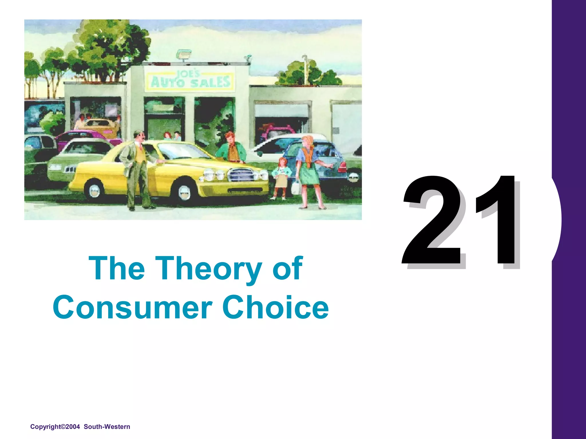 The Theory of Consumer Choice | PPT
