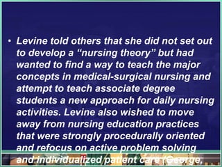 LEVINE'S Theory | PPTX