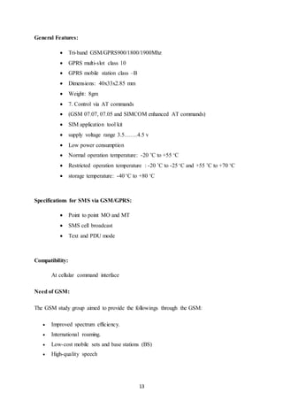 “Microcontroller Based Substation Monitoring system with gsm modem”. | PDF