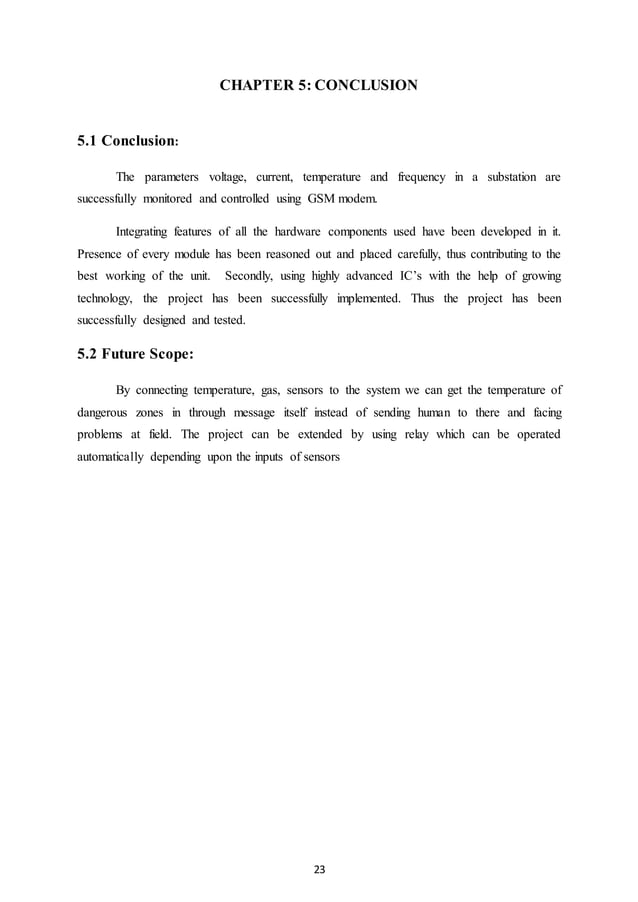 “Microcontroller Based Substation Monitoring system with gsm modem”. | PDF