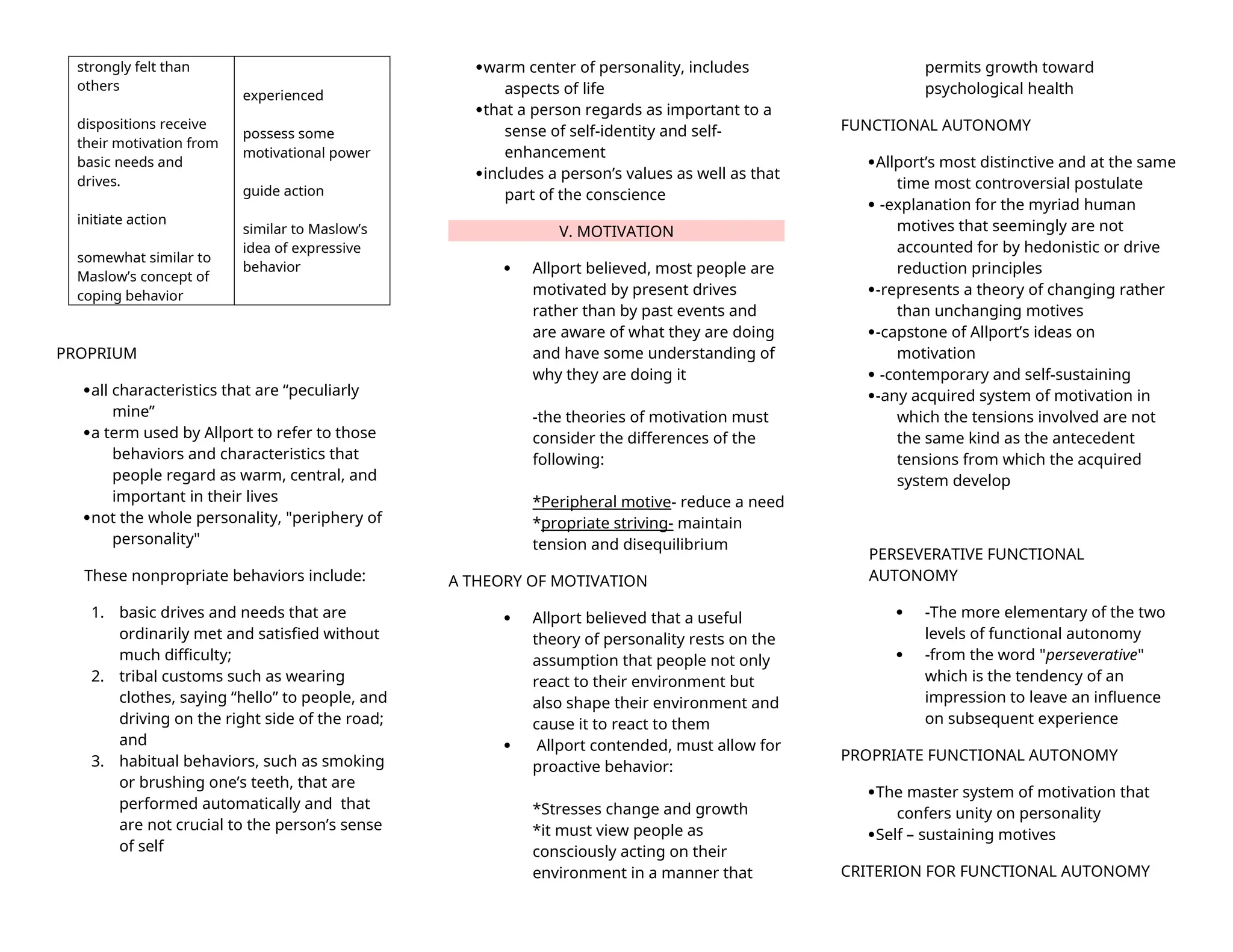 Introduction to Theories of Personality - Allport | DOCX