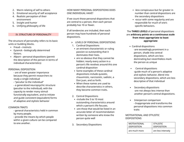 Introduction to Theories of Personality - Allport | PPT