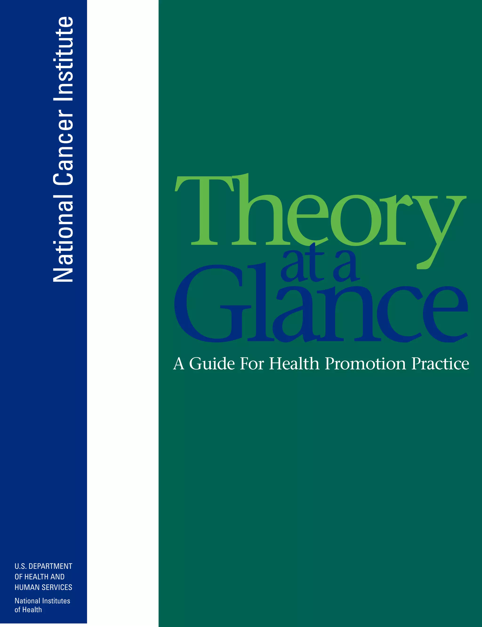 National Institute of Health: Theory at a Glance, A Guide for Health ...