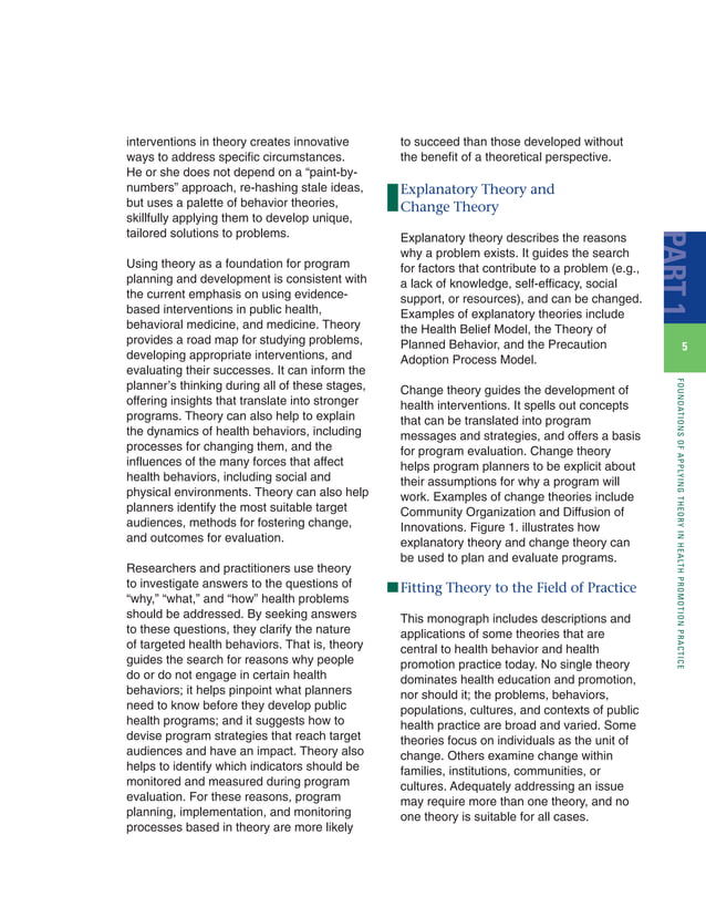 National Institute of Health: Theory at a Glance, A Guide for Health ...