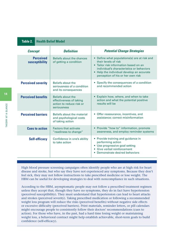 National Institute of Health: Theory at a Glance, A Guide for Health ...