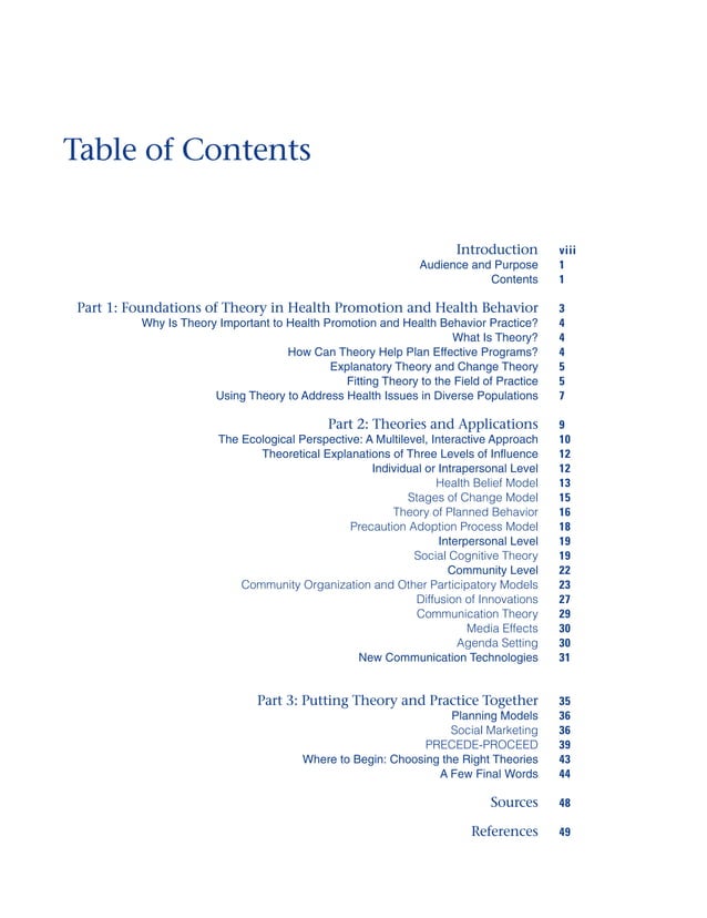 National Institute of Health: Theory at a Glance, A Guide for Health ...