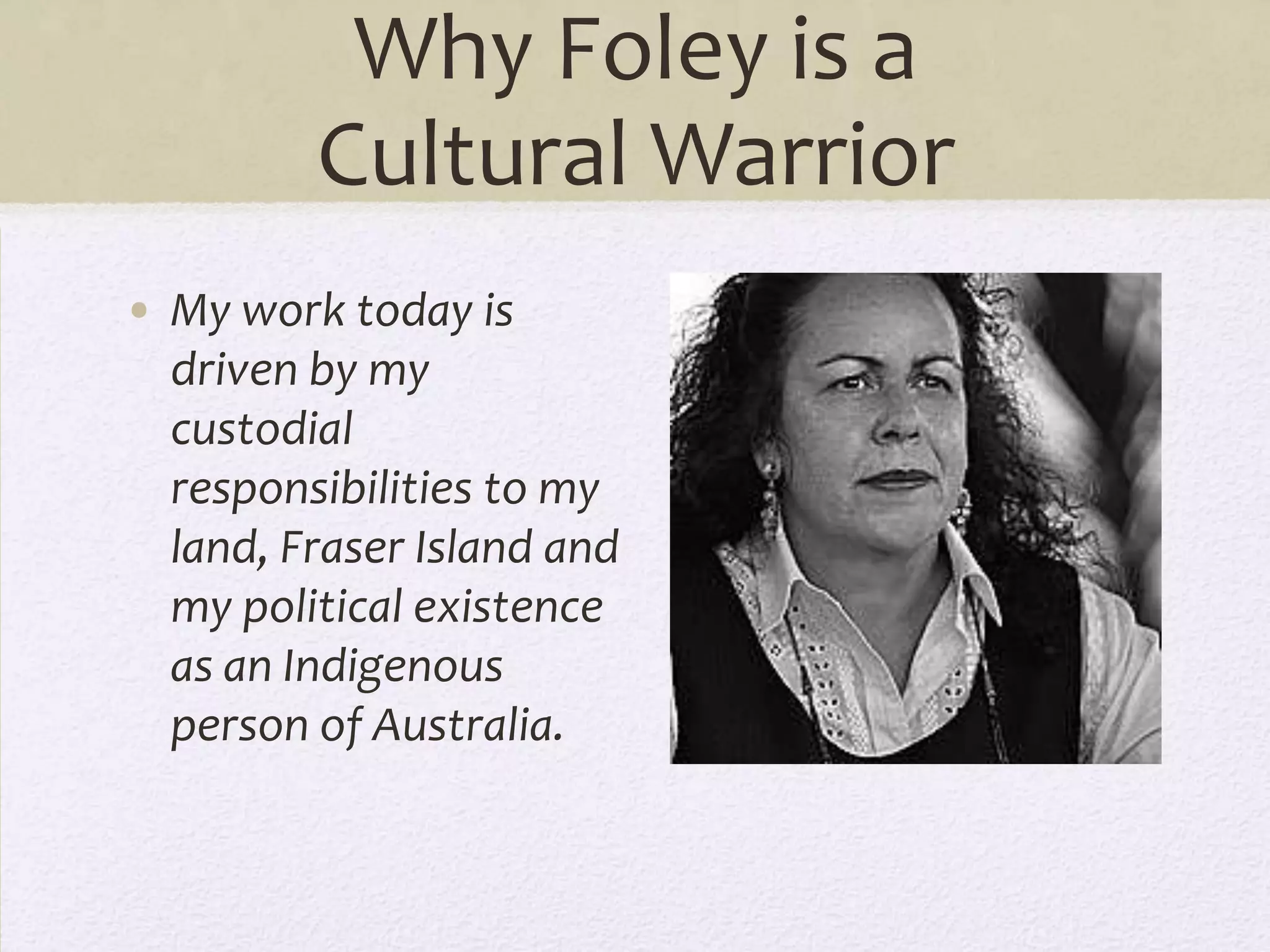 12VA Theory - Fiona Foley Part 1 of 3 | PPTX