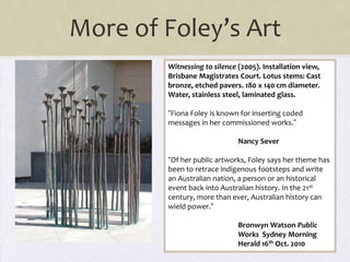 12VA Theory - Fiona Foley Part 2 of 3 | PPTX