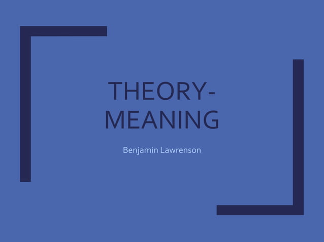 Theory meaning | PPT
