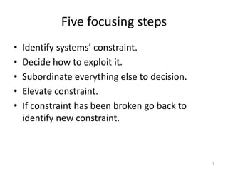 Theory of Constraints | PDF