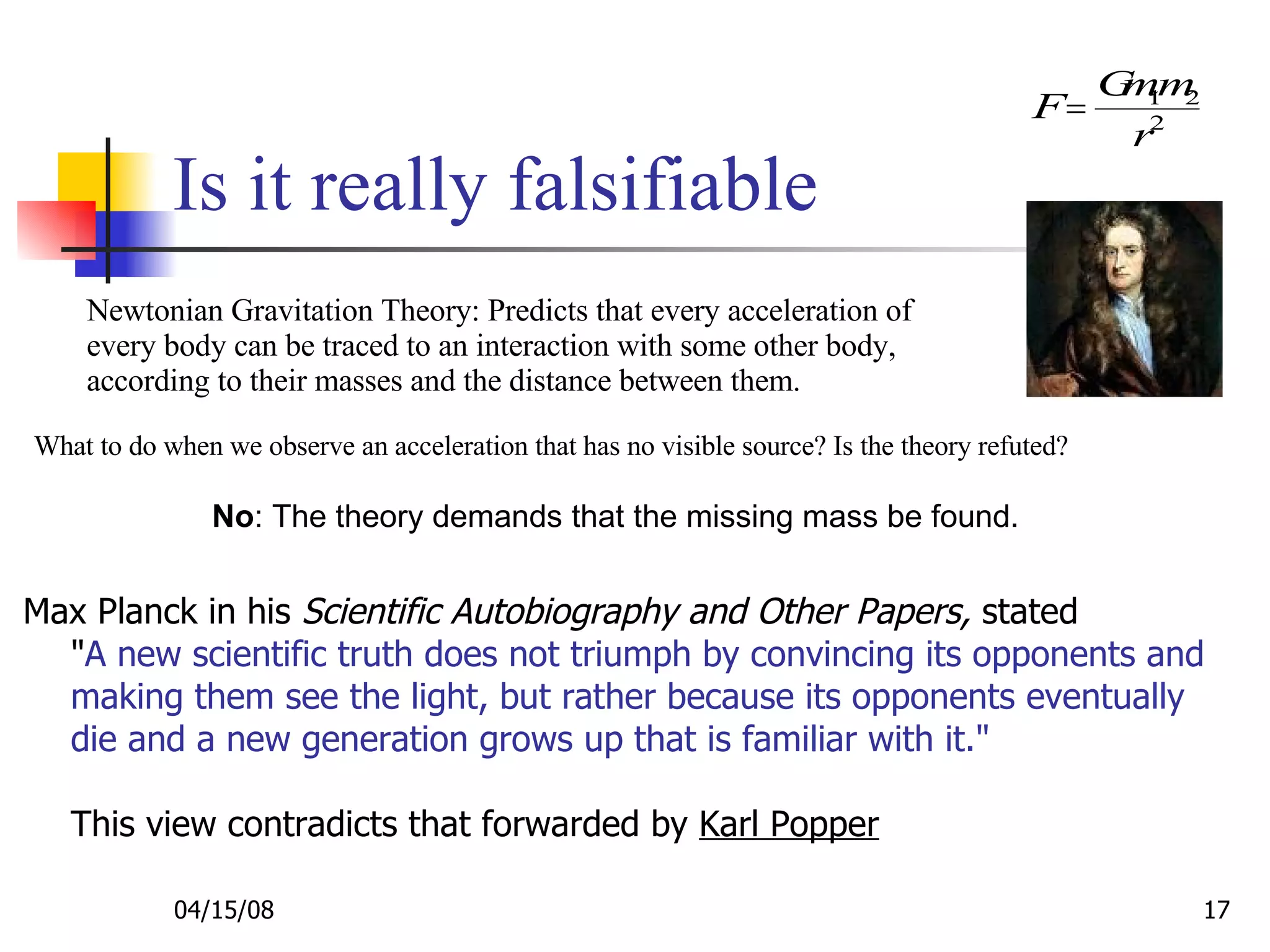 Theory Of Falsification And Its Evolution | PPT