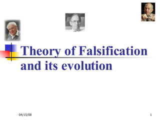 Theory Of Falsification And Its Evolution | PPT