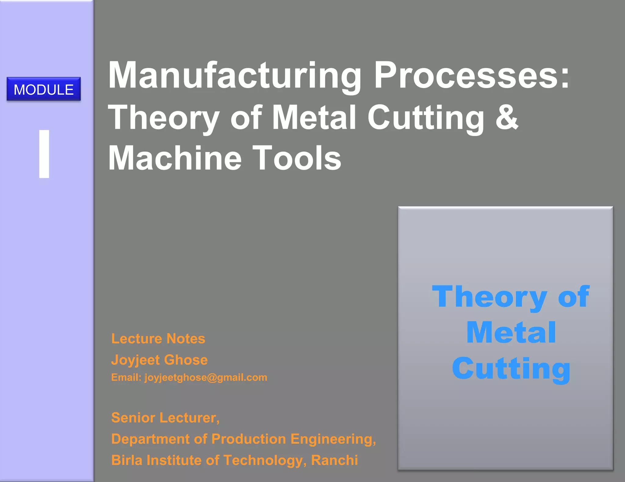 Theory of-metal-cutting | PDF