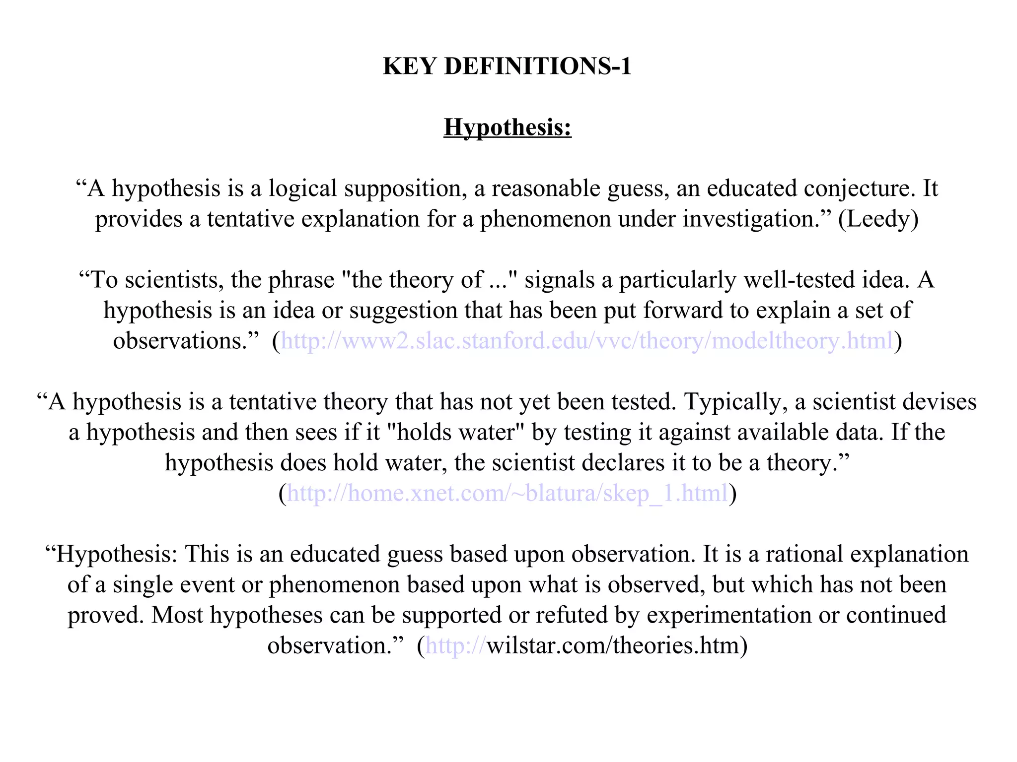 Theory presentation | PPT