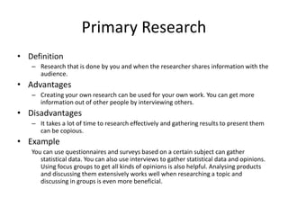 Theory research pro-forma | PPT