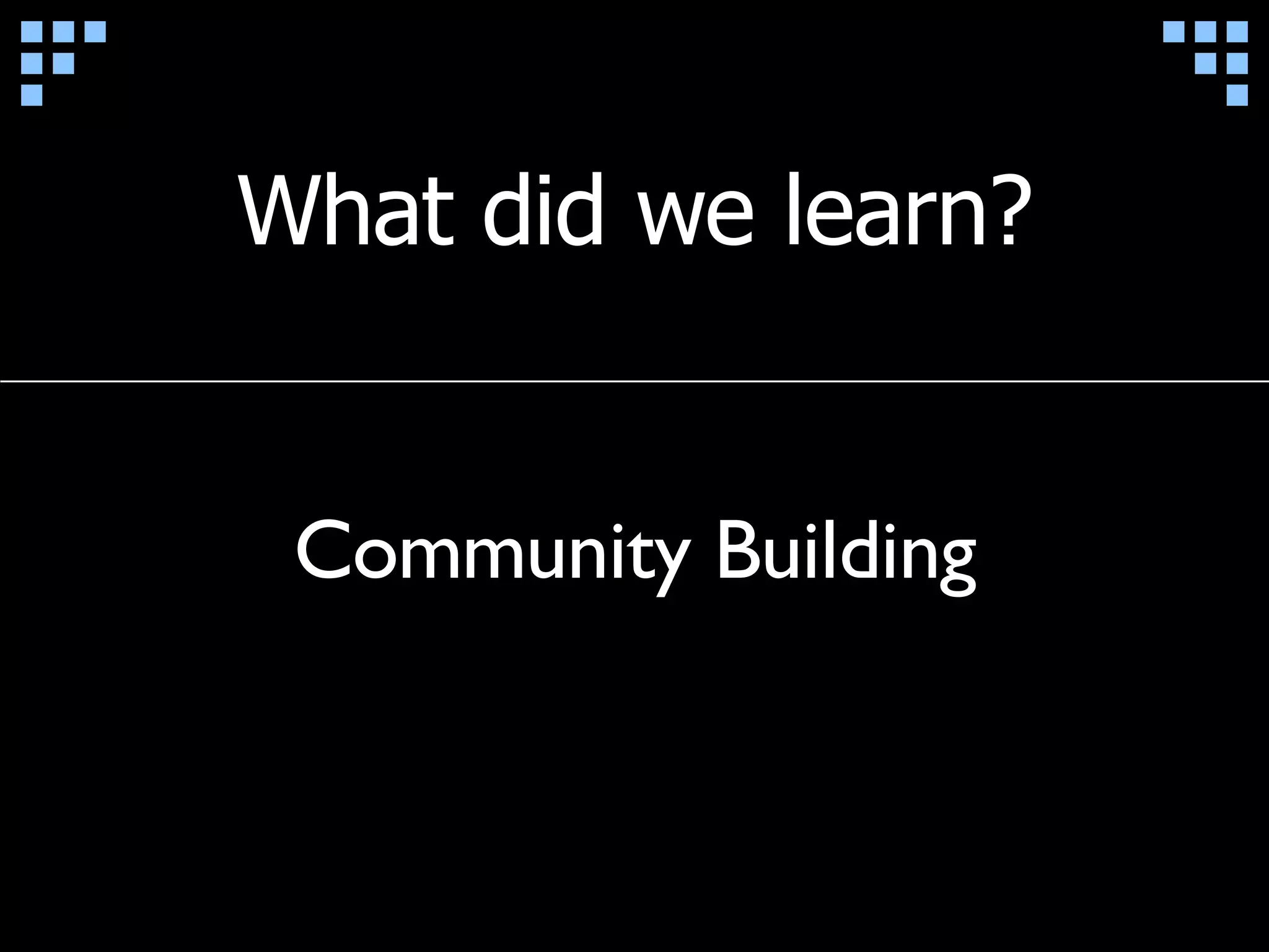 Theory & Strategy for Community Building | PPT