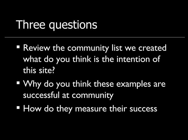 Theory & Strategy for Community Building | PPT