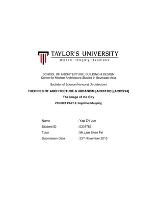 Theories project part 2: the image of the city | PDF
