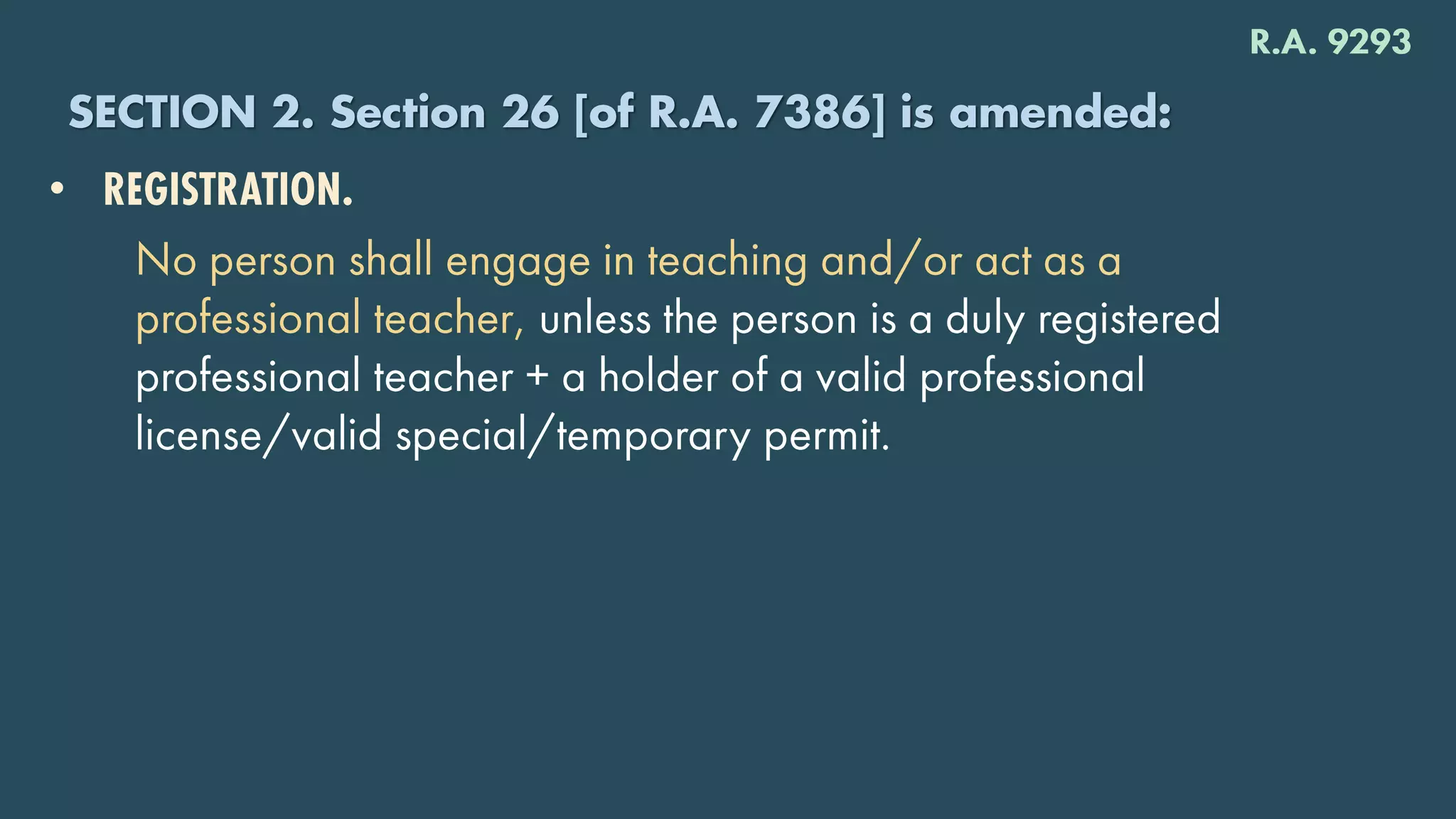 REPUBLIC ACT 9293 | PDF