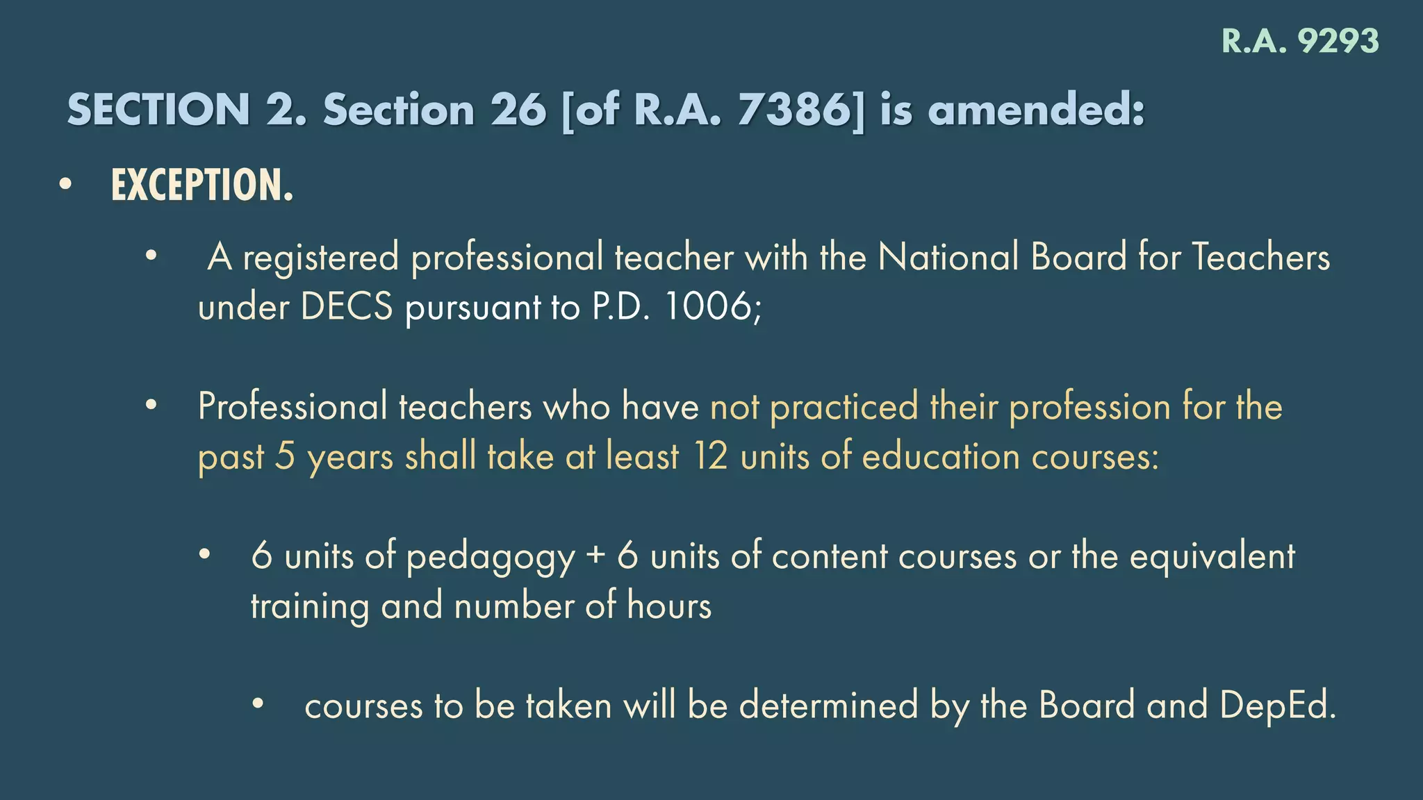 REPUBLIC ACT 9293 | PDF