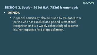 REPUBLIC ACT 9293 | PDF