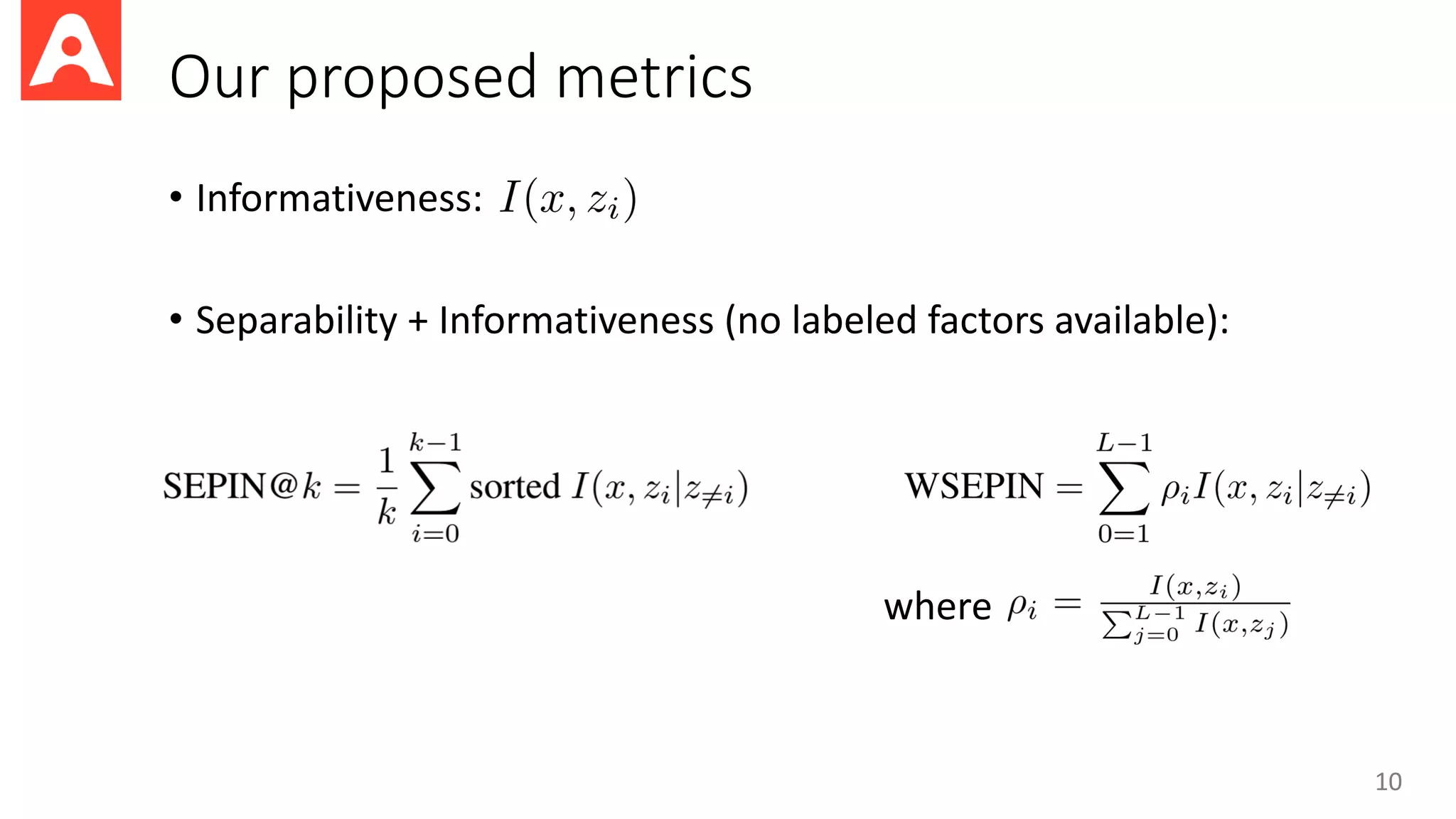 Theory And Evaluation Metrics For Learning Disentangled Representations V2 Ppt
