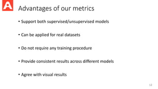 Theory and evaluation metrics for learning disentangled representations v2 | PPT