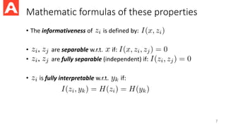 Theory and evaluation metrics for learning disentangled representations v2 | PPT