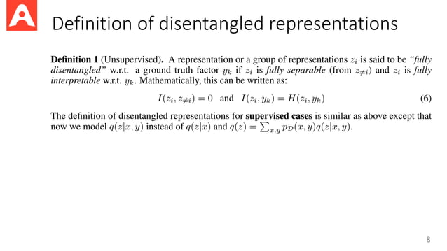 Theory And Evaluation Metrics For Learning Disentangled Representations V2 Ppt