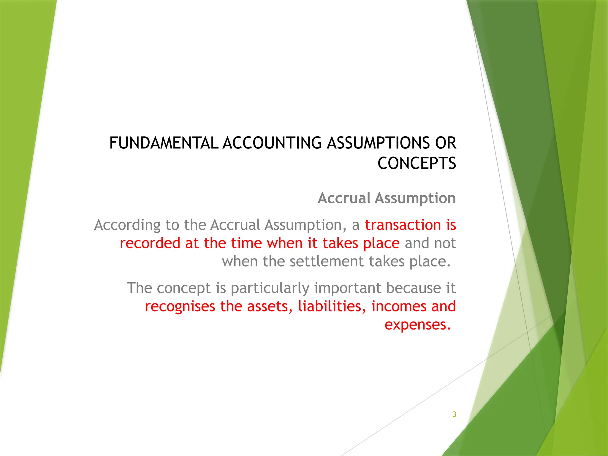FUNDAMENTAL ACCOUNTING ASSUMPTIONS OR CONCEPTS | PPTX