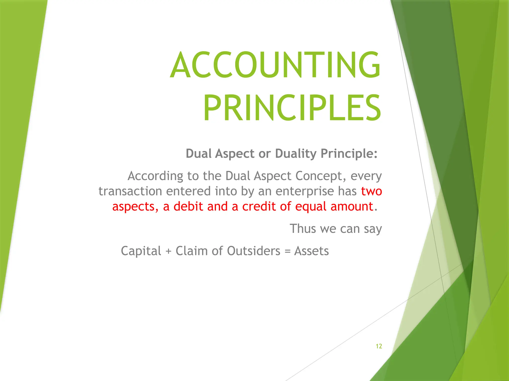 Accounting Principles, Assumptions, Conventions | PPTX