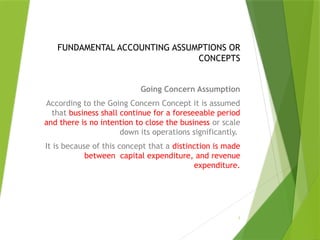 Accounting Principles, Assumptions, Conventions | PPTX