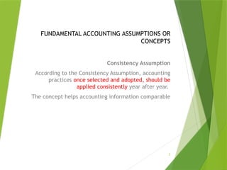 Accounting Principles, Assumptions, Conventions | PPTX
