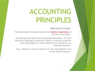 Accounting Principles, Assumptions, Conventions | PPTX
