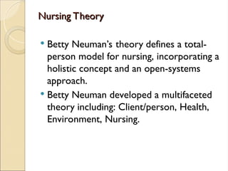Nursing Theory: theory betty neuman as a system model | PPT