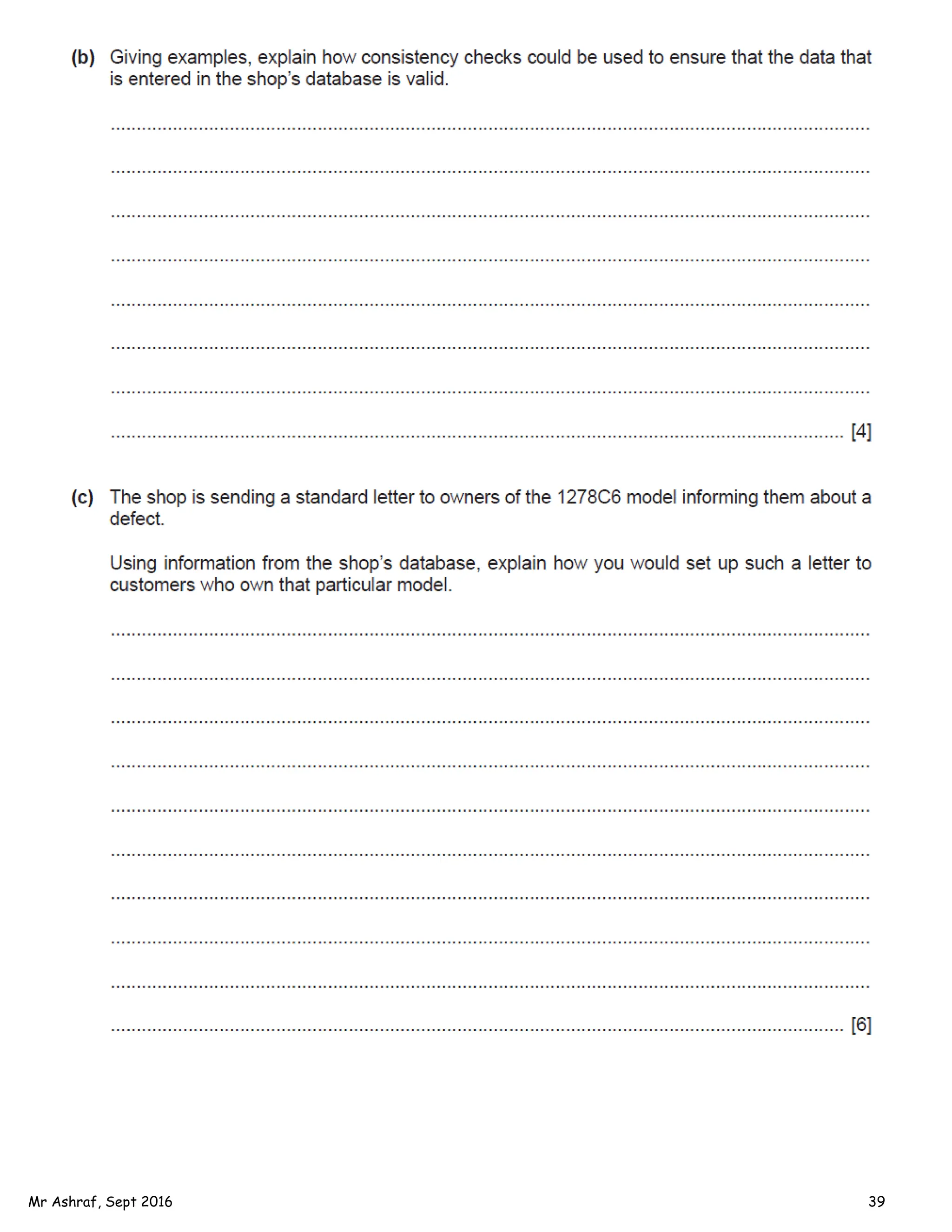 Cambridge International Examination AS IT 9626 question and answers ...