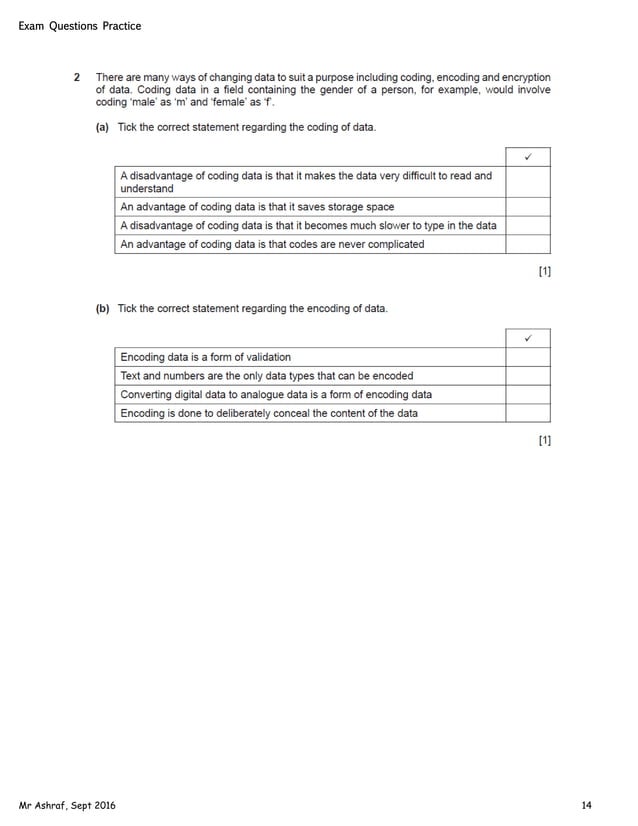 Cambridge International Examination AS IT 9626 question and answers ...