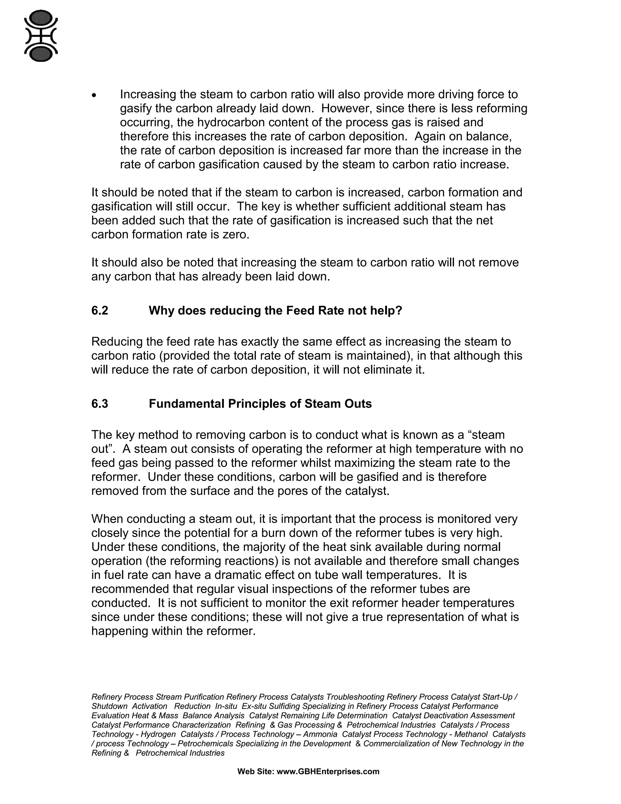 Theory of Carbon Formation in Steam Reforming | PDF