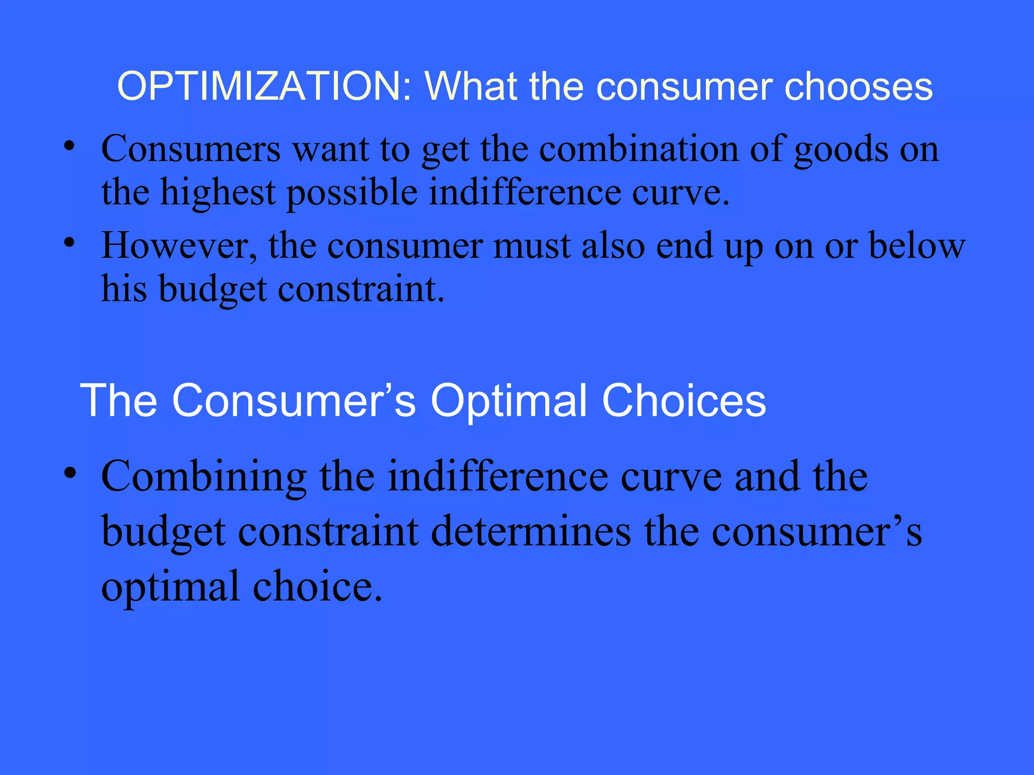 Theory consumer choice | PPT