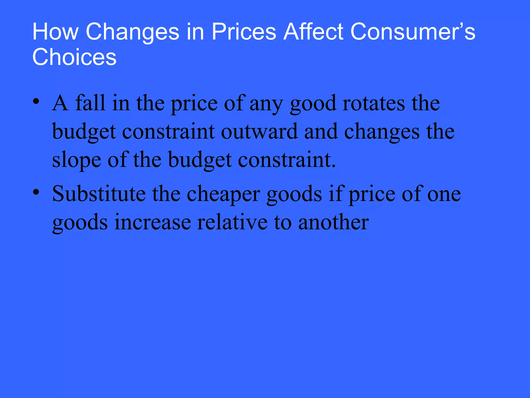 Theory consumer choice | PPT