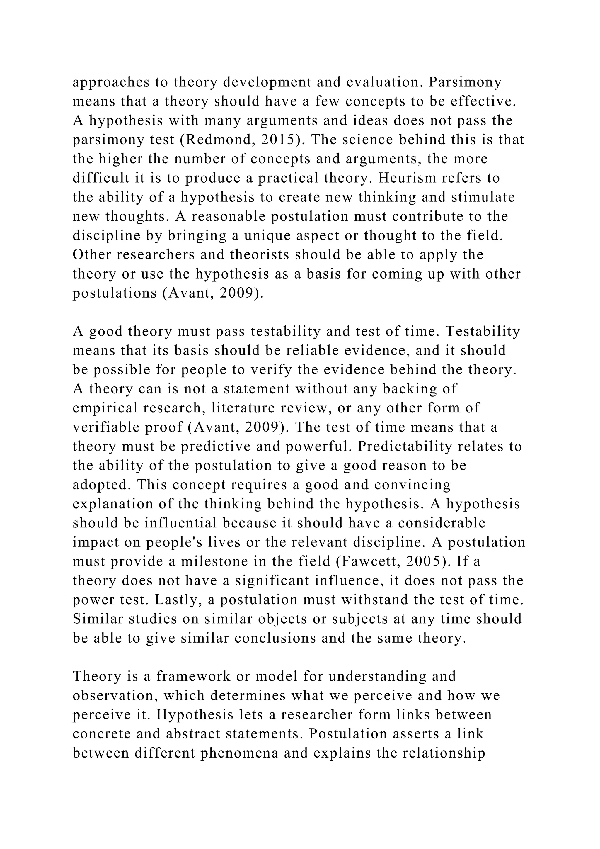 Theory Development and EvaluationThe Science and Art of Theory D.docx