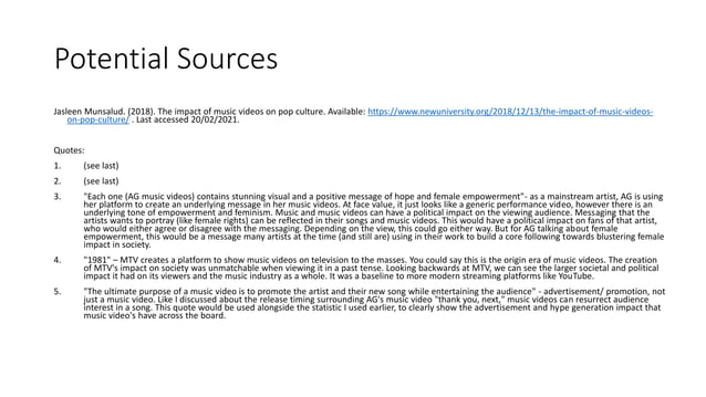 Theory essay, potential sources | PPT