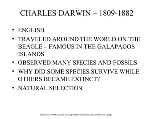 THEORY OF EVOLUTION Beth Mick - LESSON PLAN | PPT