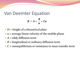 Theory for gas chromatography | PPTX