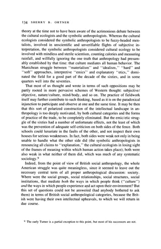 Theory in anthropology since the sixties sherry ortner | PDF