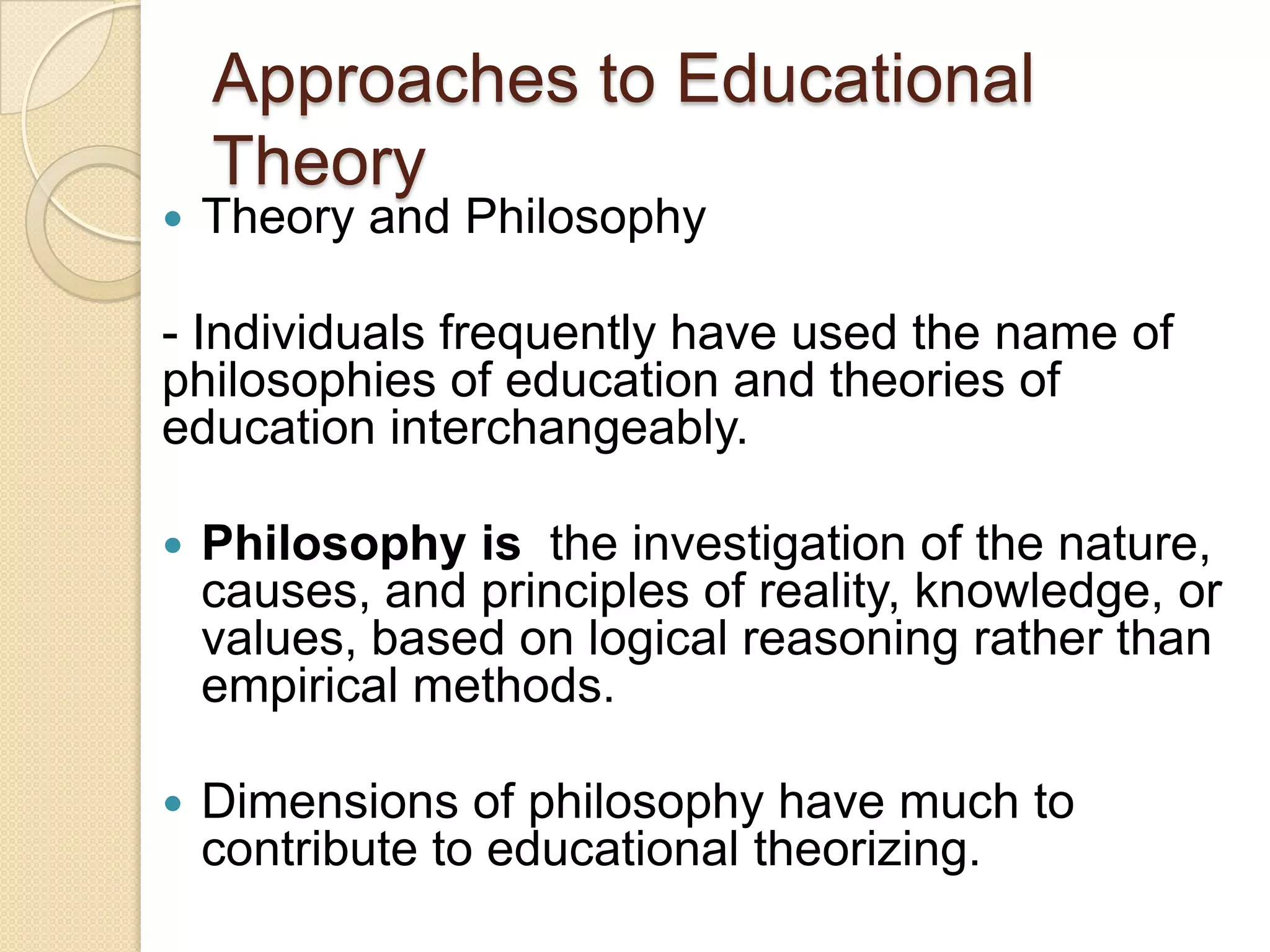 Theory in Education | PPTX