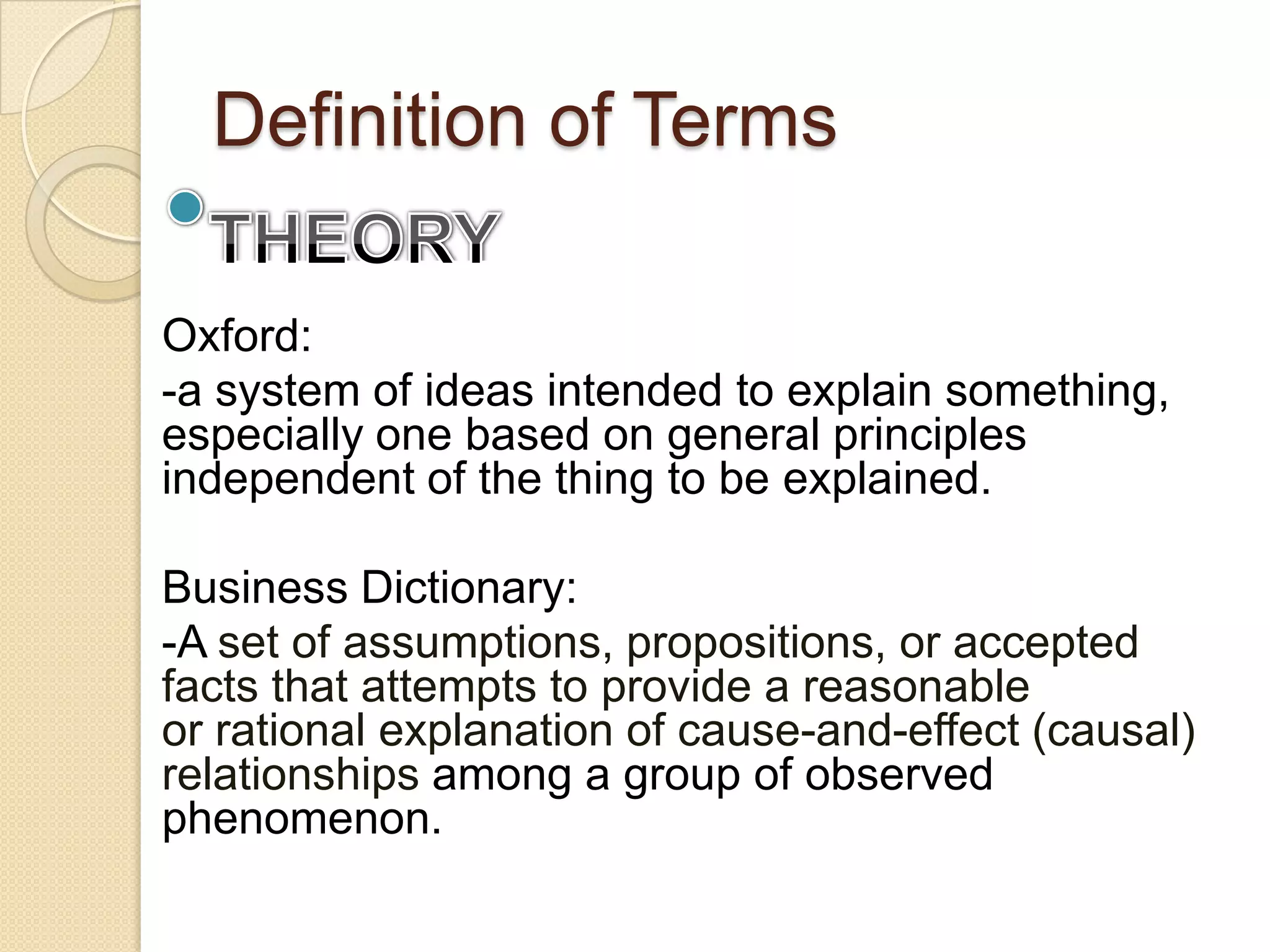 Theory in Education | PPTX