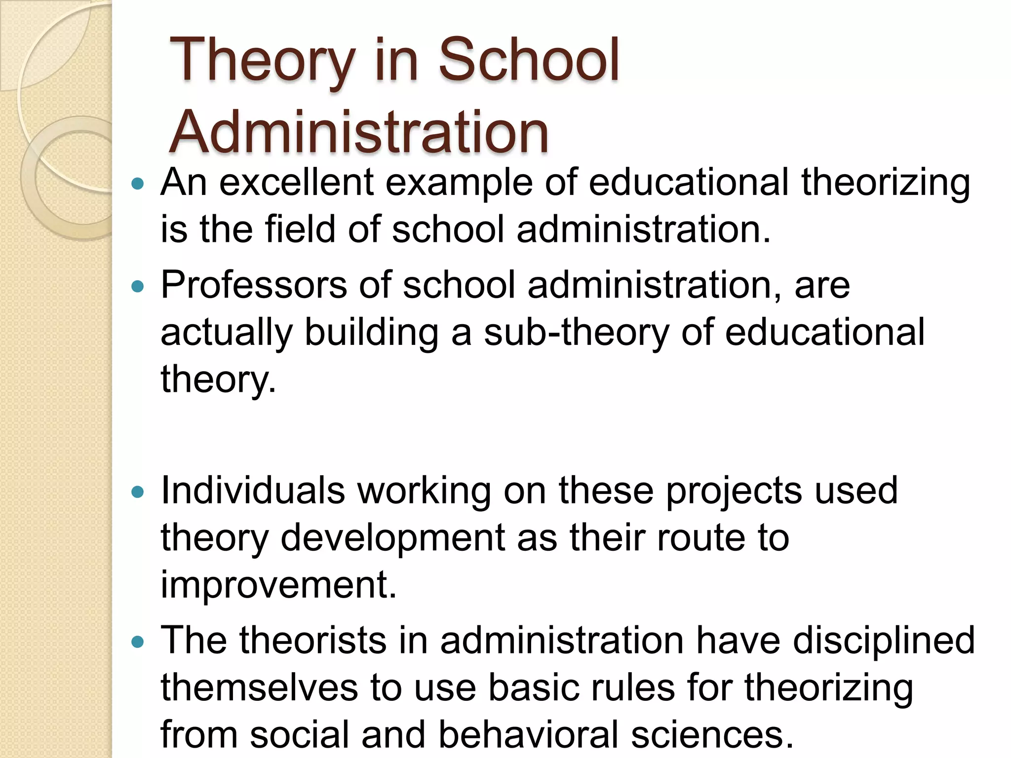 Theory in Education | PPTX