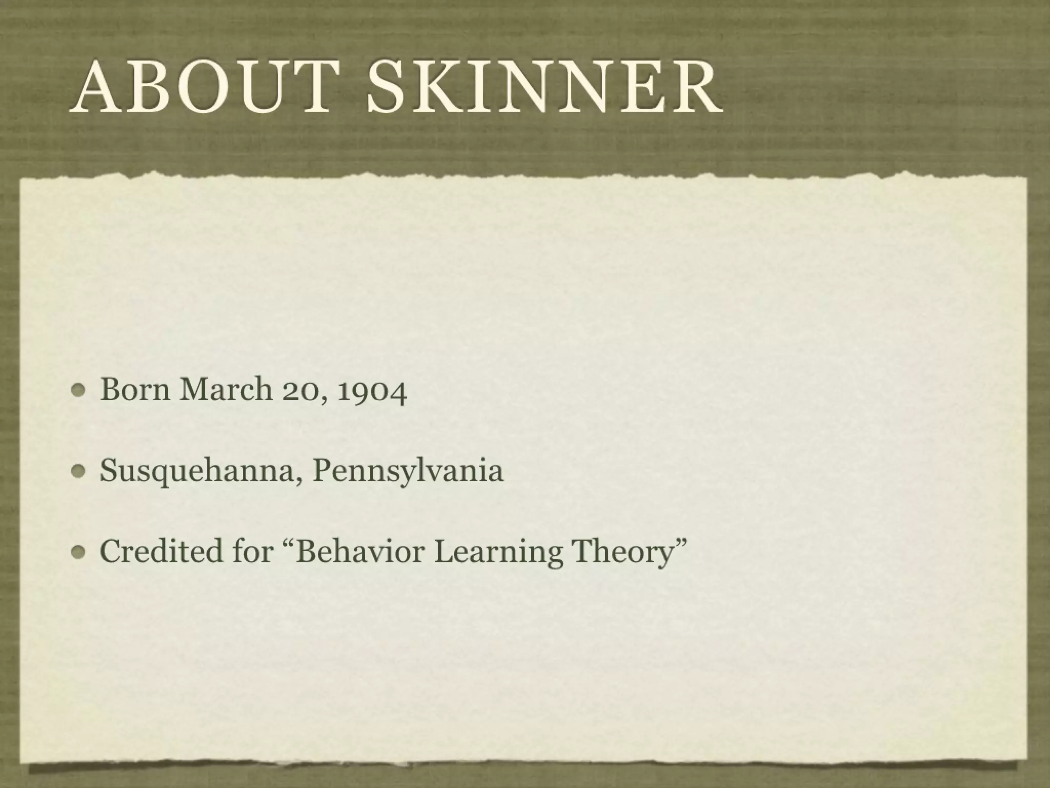 BF SKINNER - Behavior Learning Theory | PDF